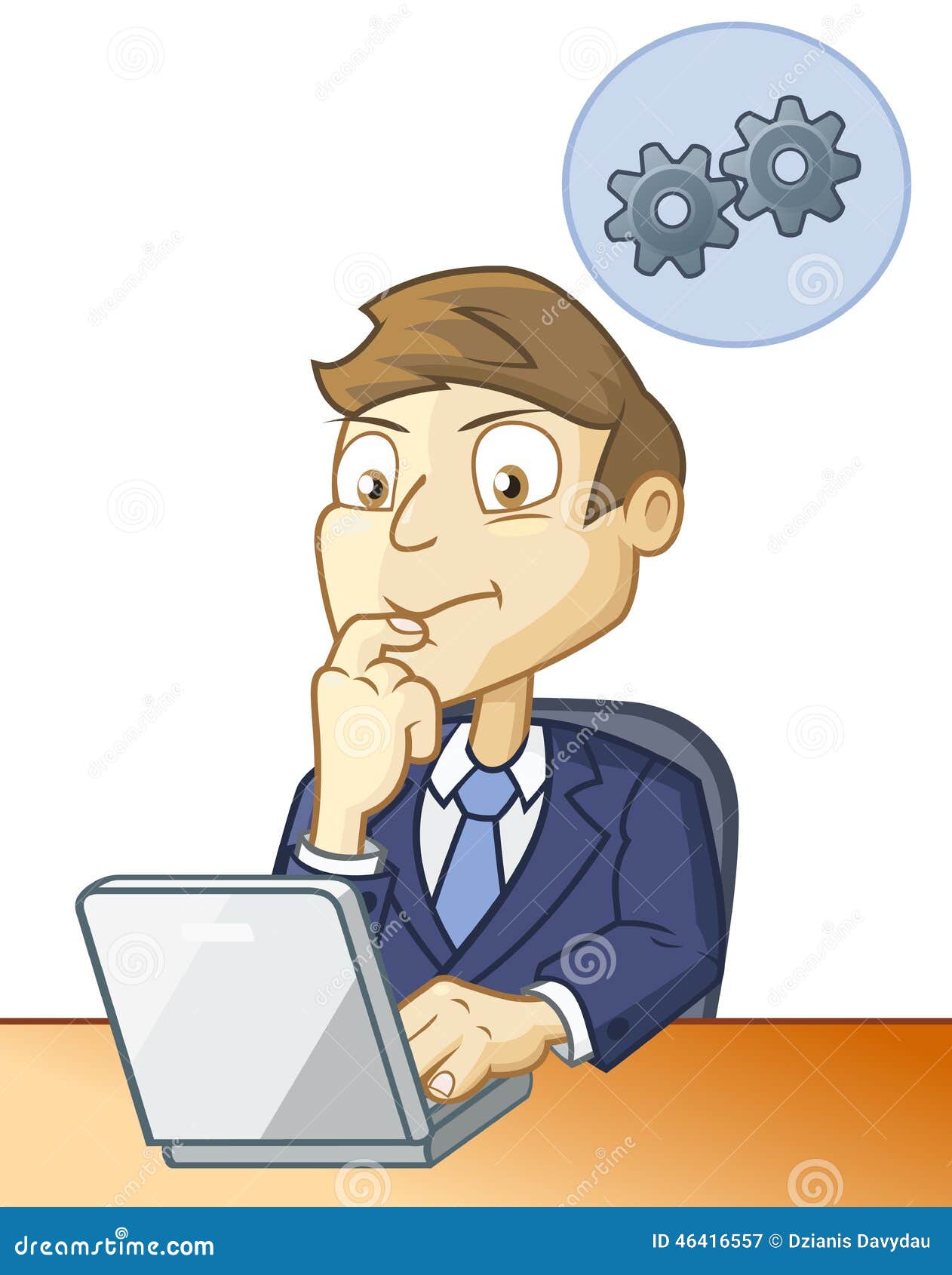 Looking for solution stock vector. Illustration of chair - 46416557