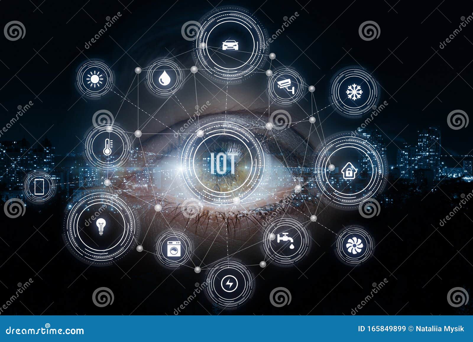 Looking on the Structure of Internet of Things System Stock Image ...
