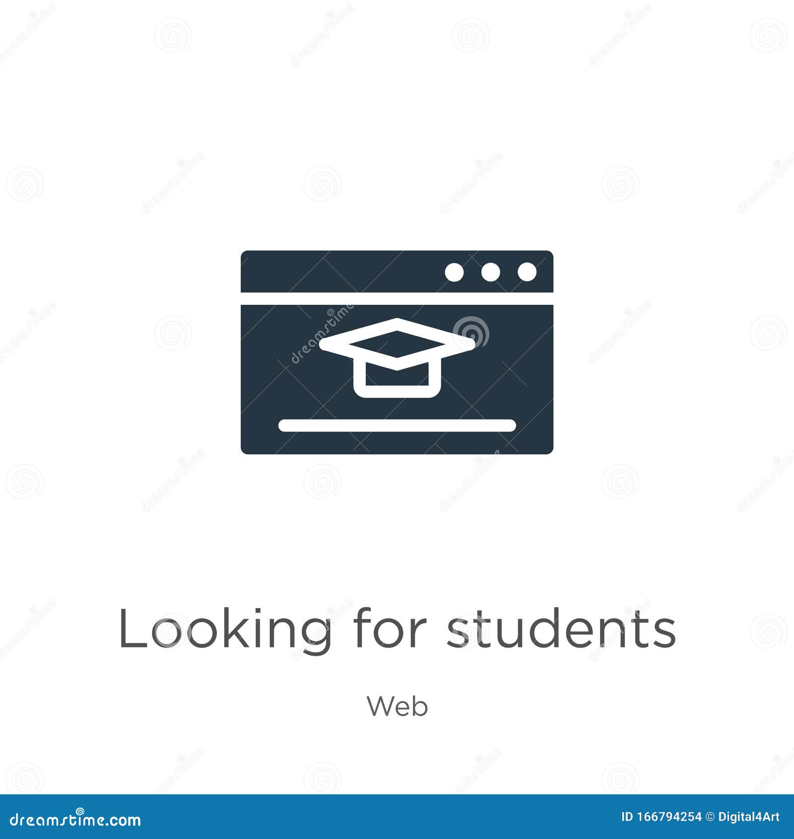 Looking for Students Icon Vector. Trendy Flat Looking for Students Icon ...