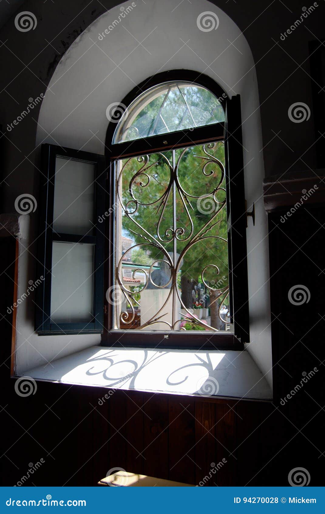 Ancient Arched Window Shadows Stock Photo - Image of imposing, defence ...