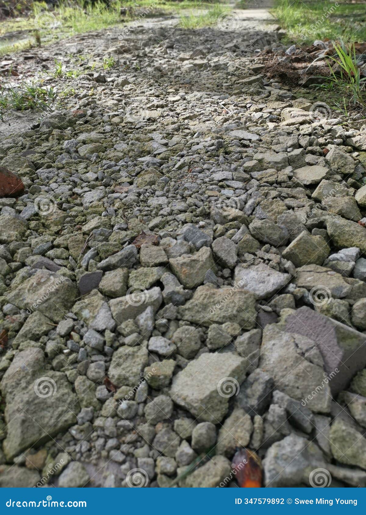 Looking on the the Surface Ground of Rural Gravel Road Texture. Stock ...