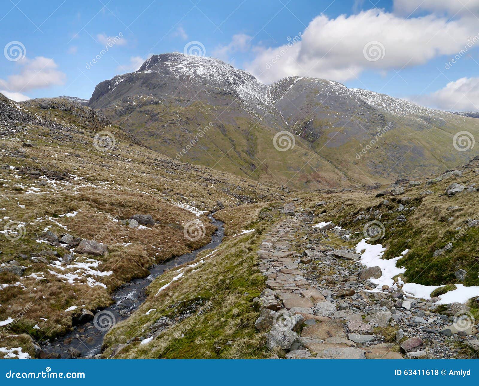 Looking To Great Gable, Lake District Stock Photo - Image of ...