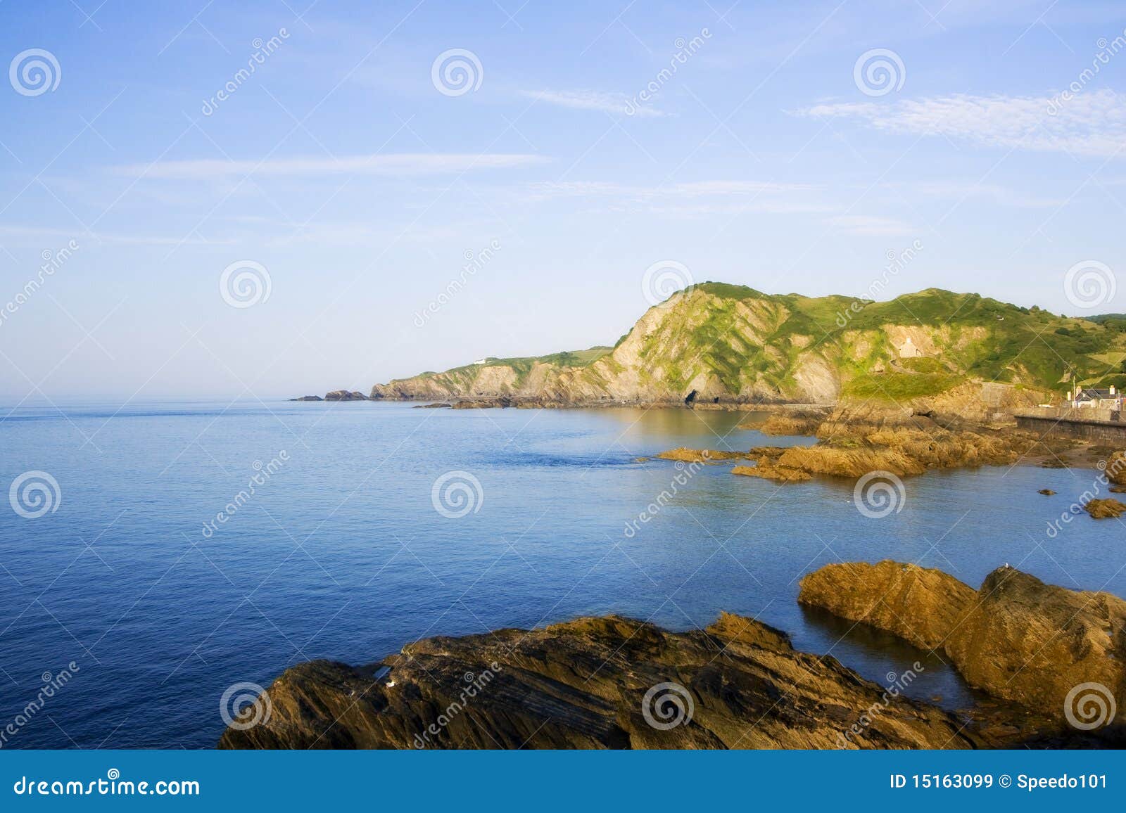 Looking Towards the Headland Stock Image - Image of coastline ...