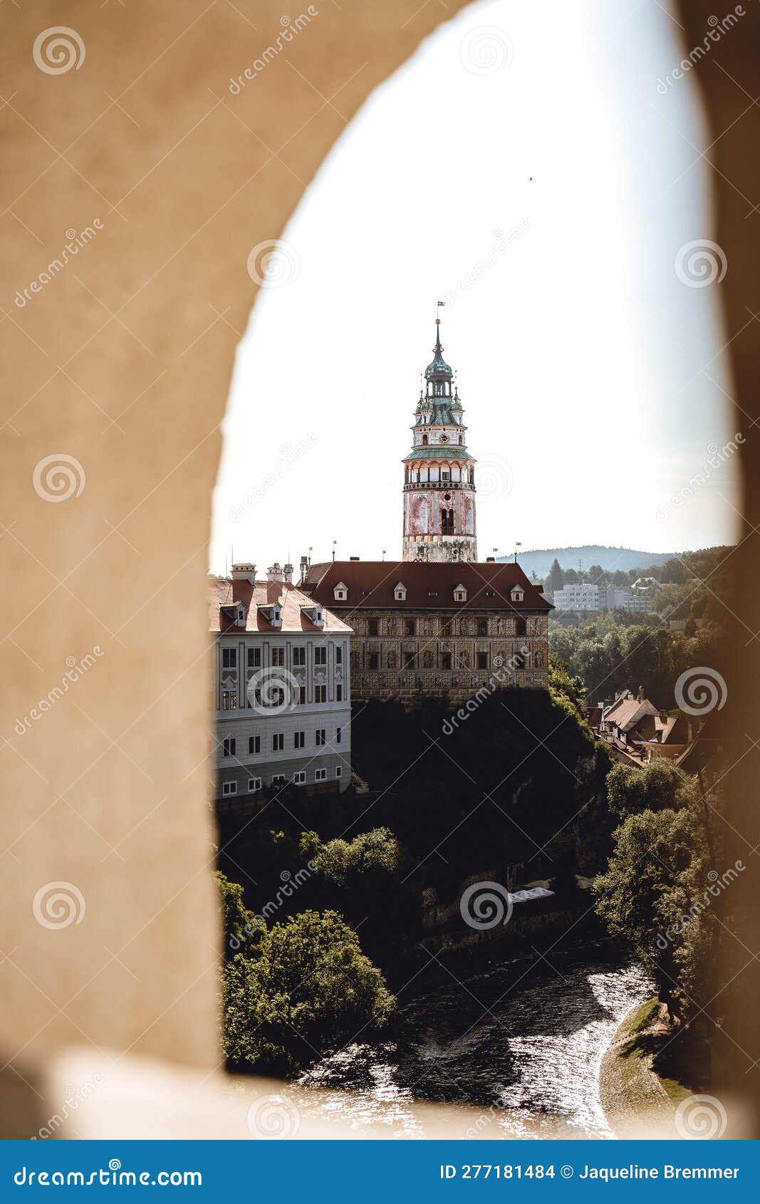 Looking at the Tower from the Castle Stock Photo - Image of heritage ...