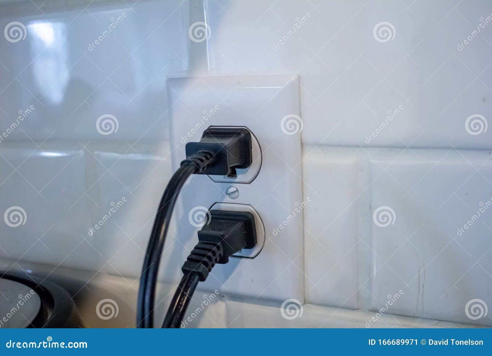 Plugs in the socket stock image. Image of macro, acdc - 166689971