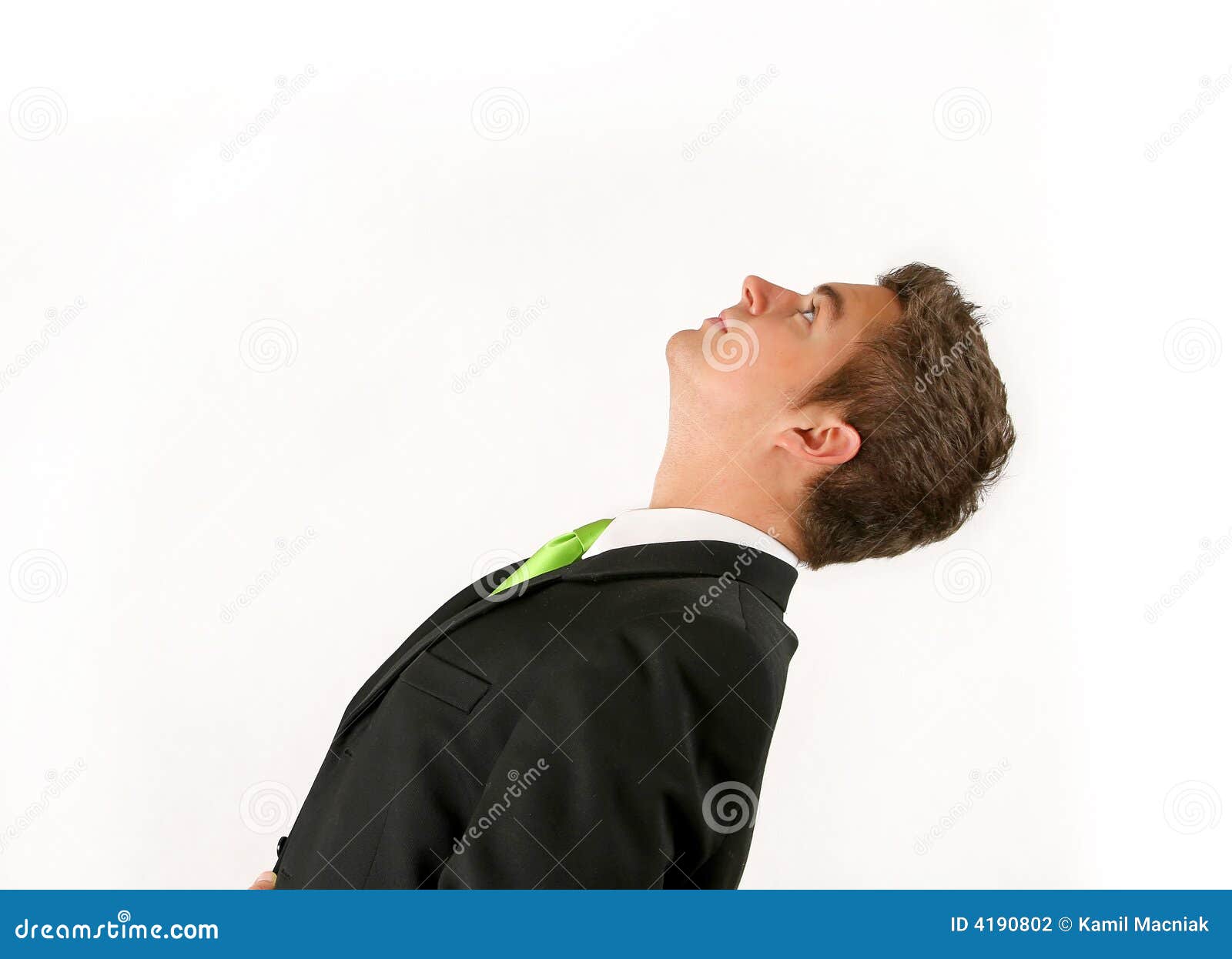 Looking up stock photo. Image of person, smile, goofing - 4190802