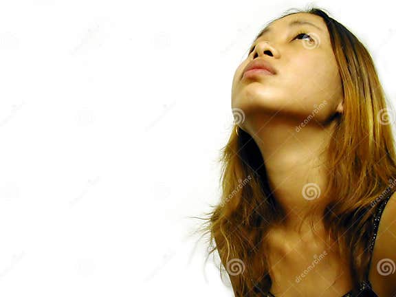 Looking Up stock photo. Image of emotion, face, orient, think - 47020