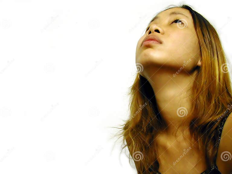 Looking Up stock photo. Image of emotion, face, orient, think - 47020