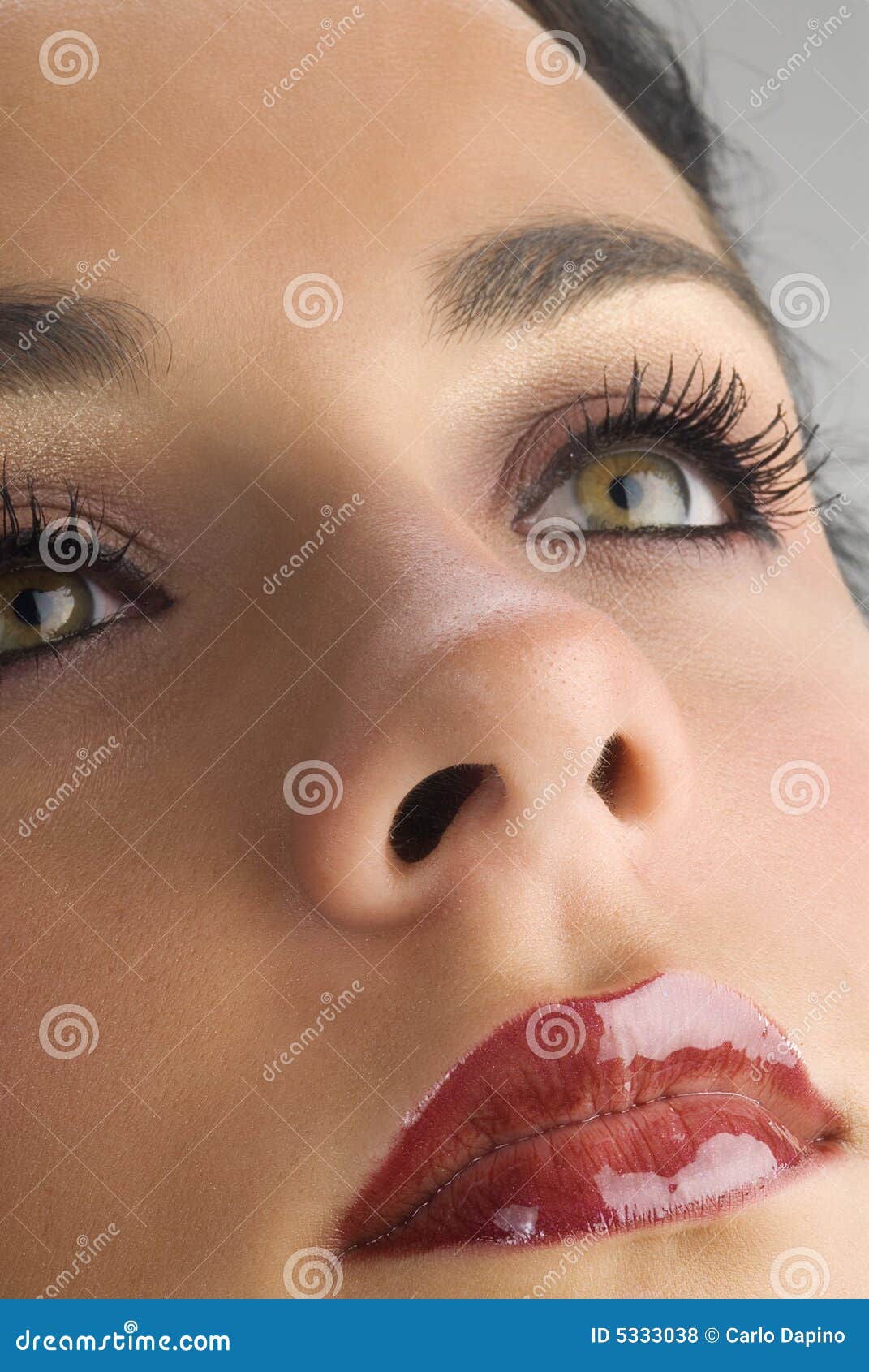 Looking up stock photo. Image of beautiful, eyes, expression - 5333038