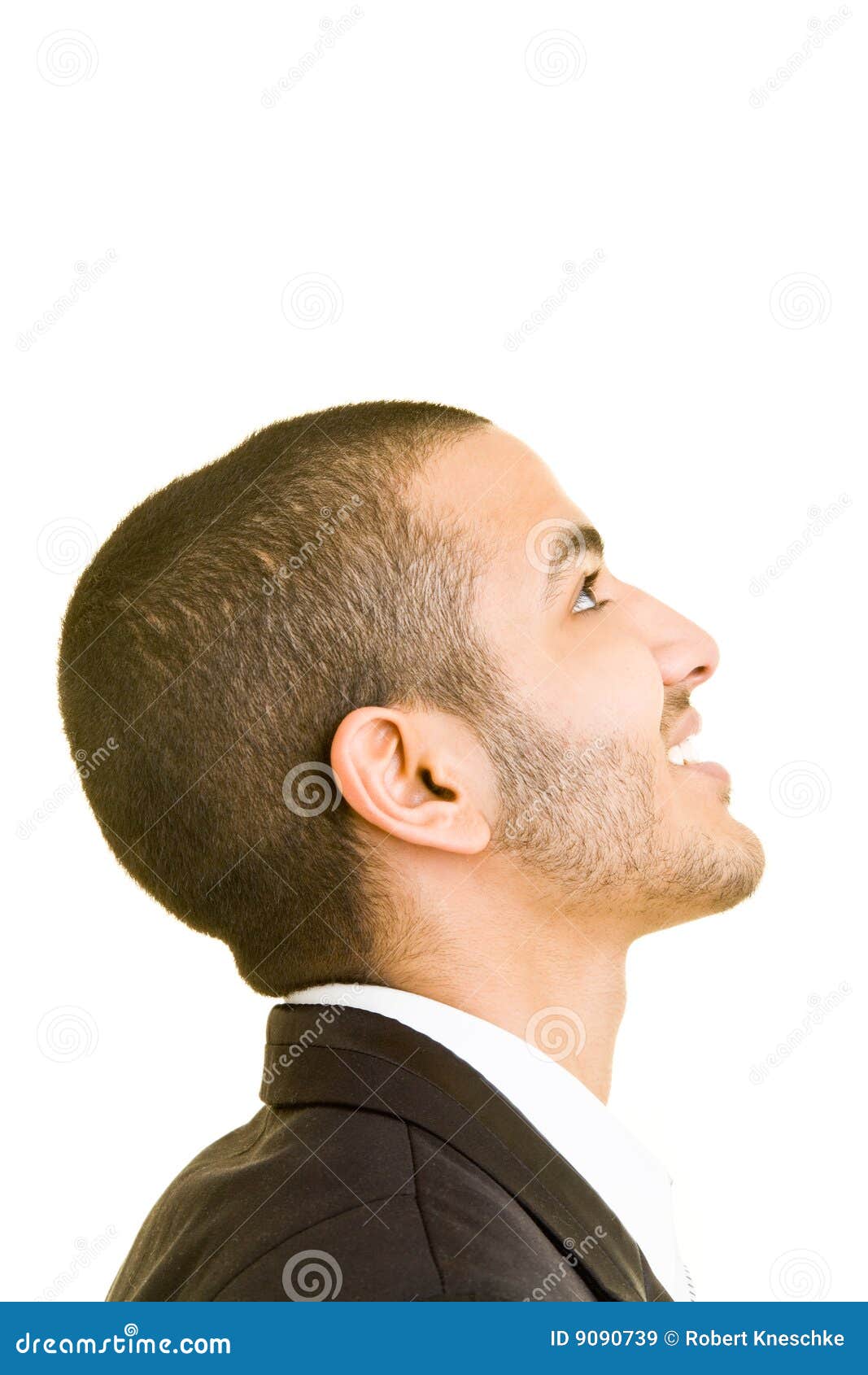 Looking up stock image. Image of confidence, stubble, head - 9090739