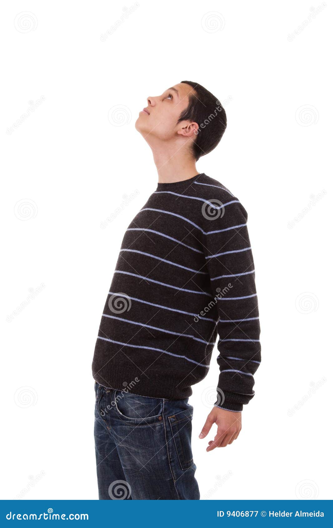 Looking up stock image. Image of look, hope, full, studio - 9406877