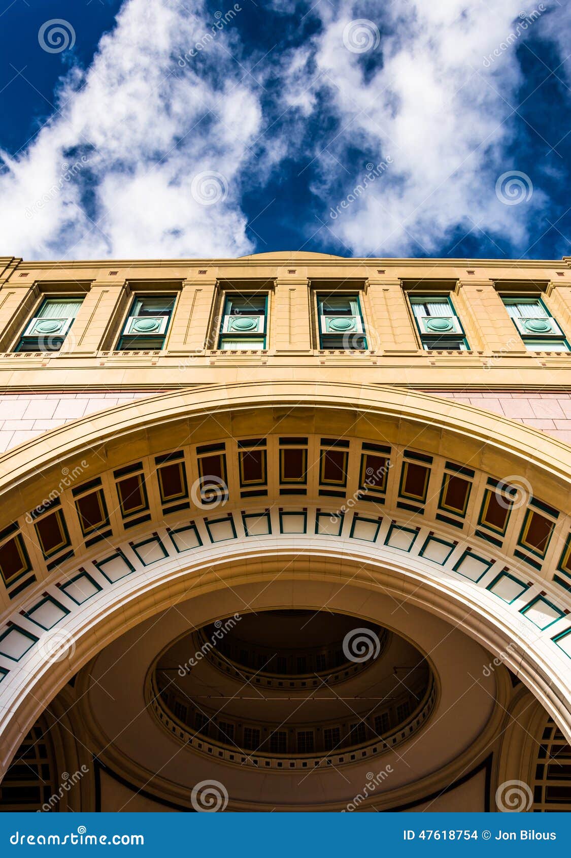 Looking Up at the Arch at Rowes Wharf, in Boston, Massachusetts. Stock ...