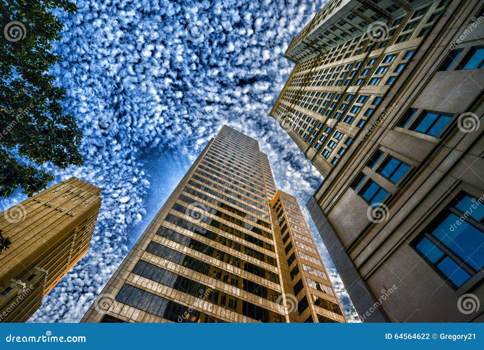 Looking Up at Buildings in HDR Stock Photo - Image of place, stone ...