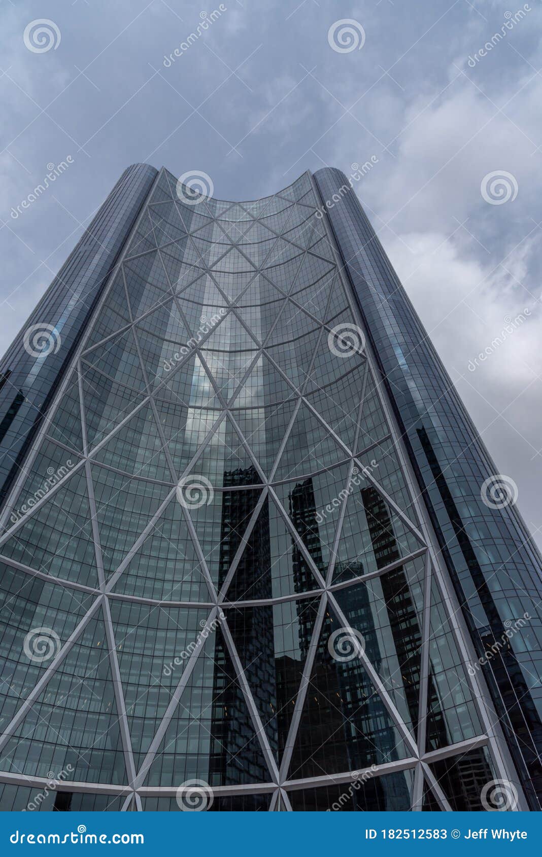 Looking Up at Calgary`s Iconic Bow Tower Editorial Stock Photo - Image ...