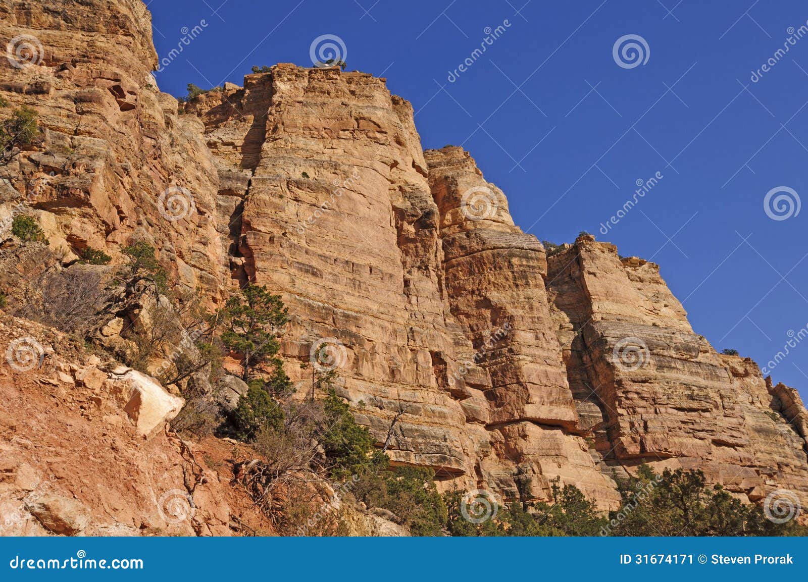 Looking up at Canyon Walls stock image. Image of landscape - 31674171