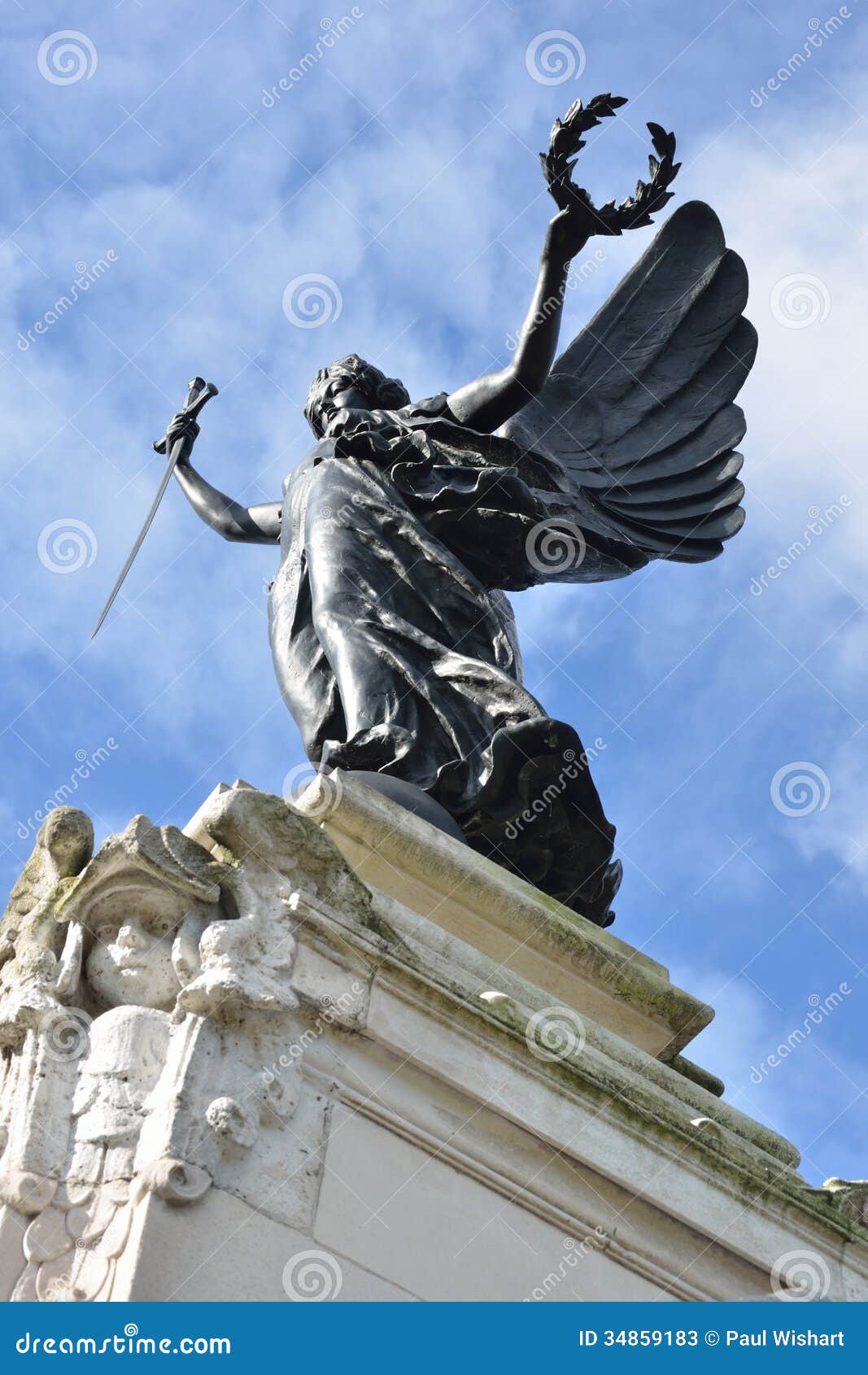 Looking Up at Colchester War Memorial Stock Image - Image of statue ...