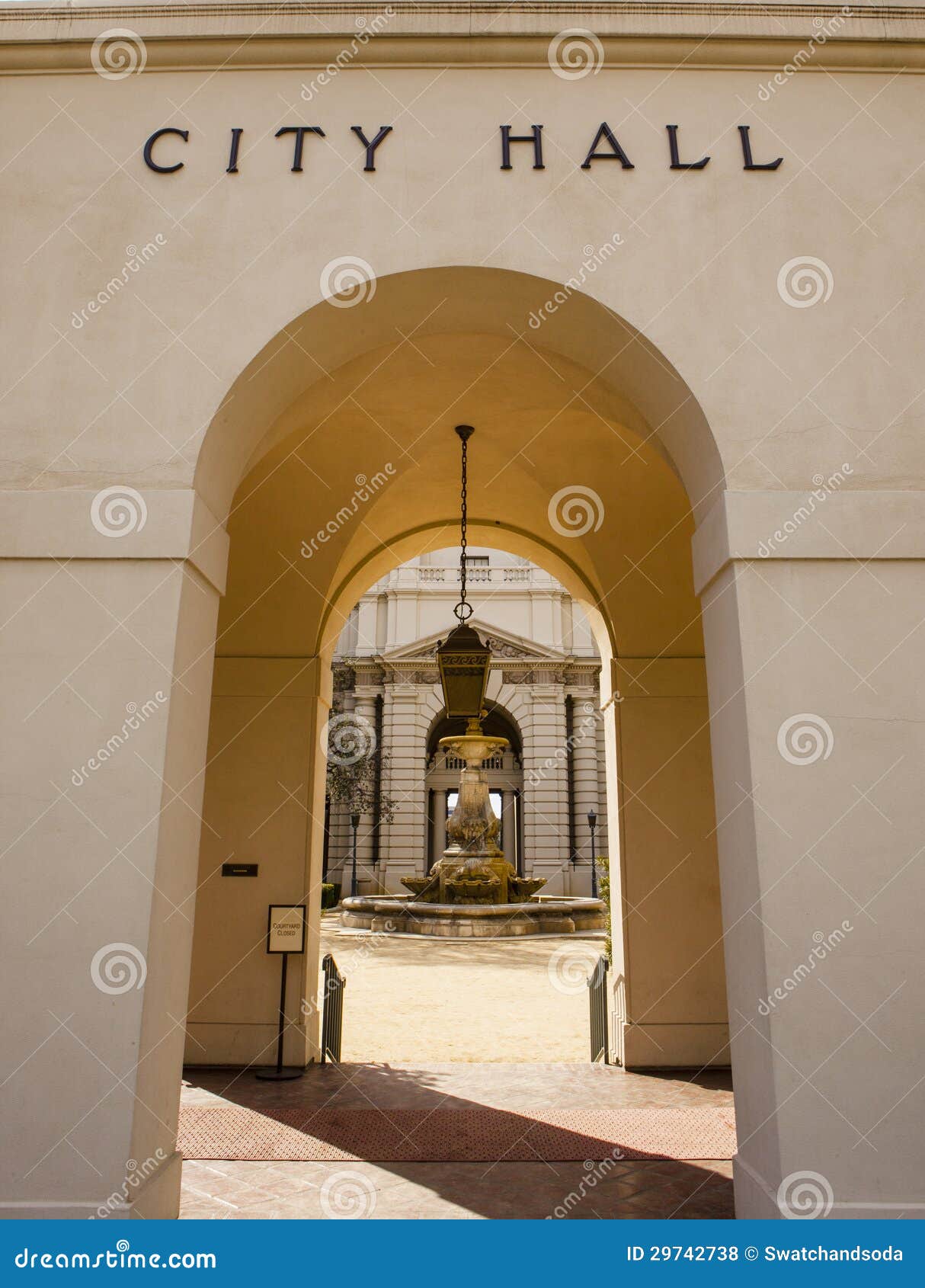 City Hall Archway Entrance stock photo. Image of entry - 29742738