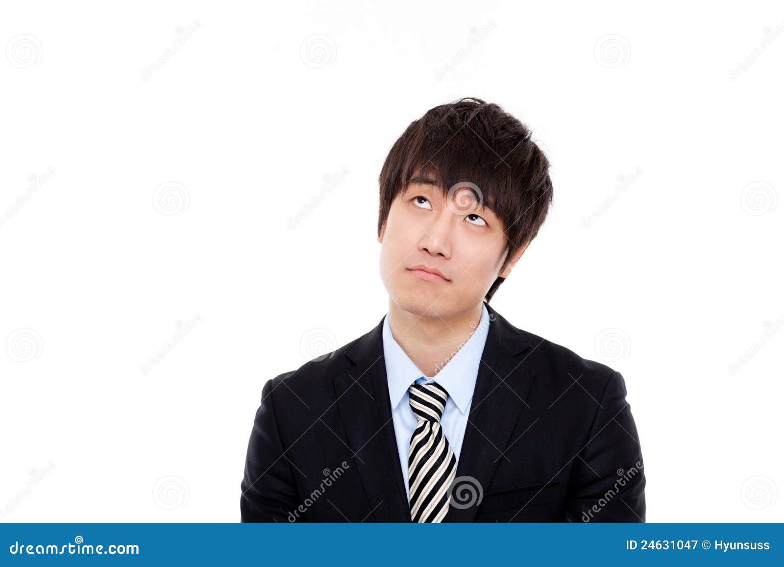 Looking Up Good Face Business Man. Stock Image - Image of relax ...