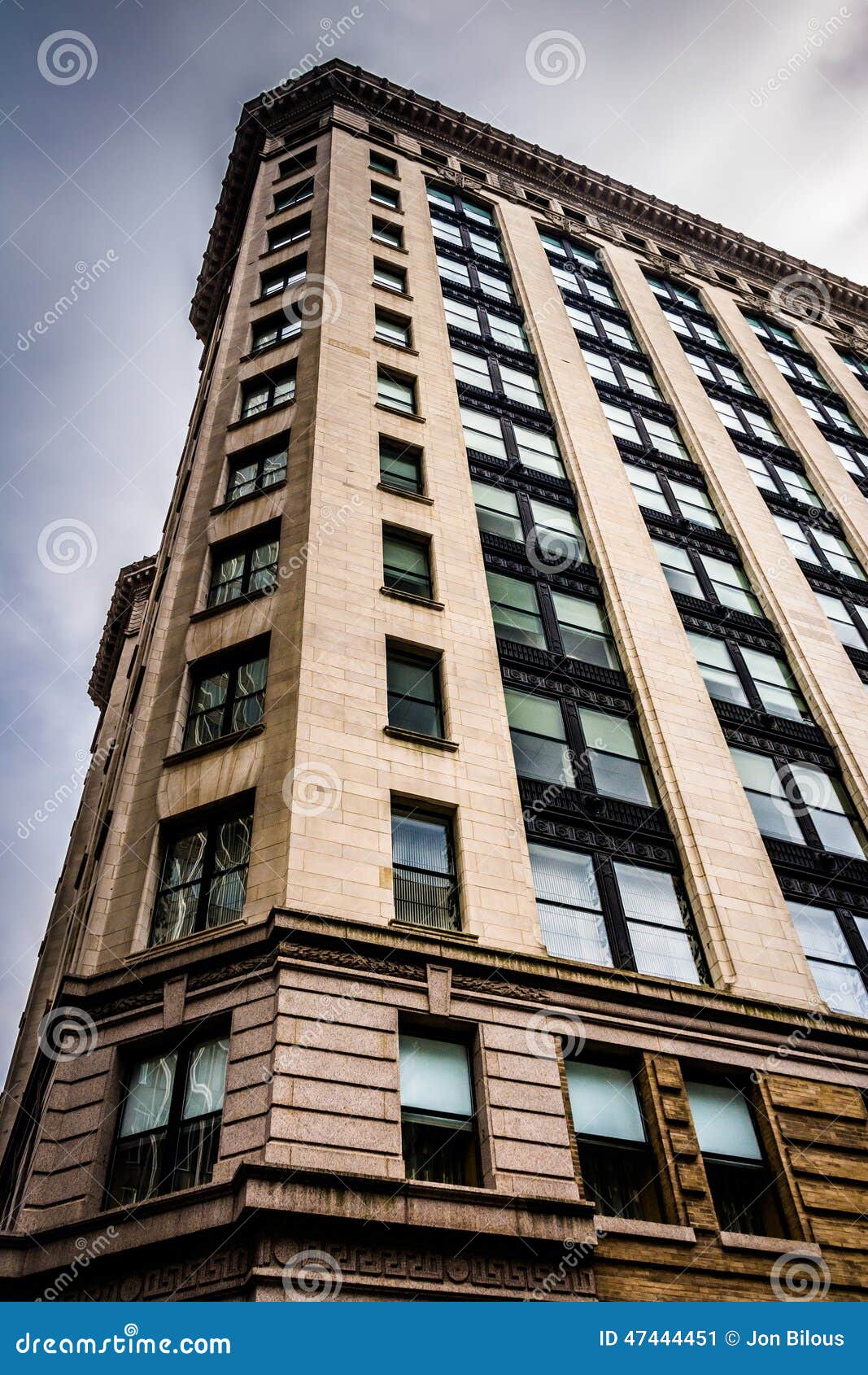 Looking Up at a Highrise in Downtown Baltimore, Maryland. Stock Image ...