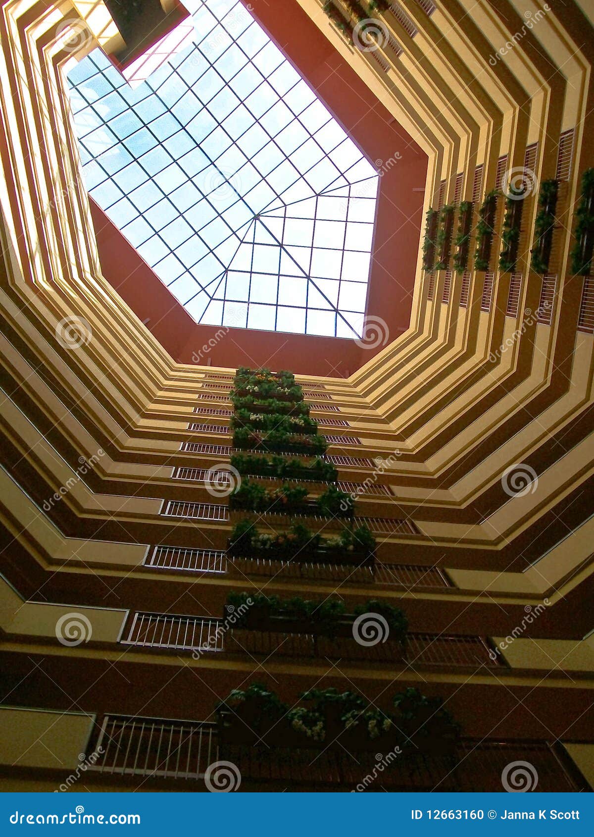 Looking Up Inside a Building Stock Photo - Image of unique, floors ...