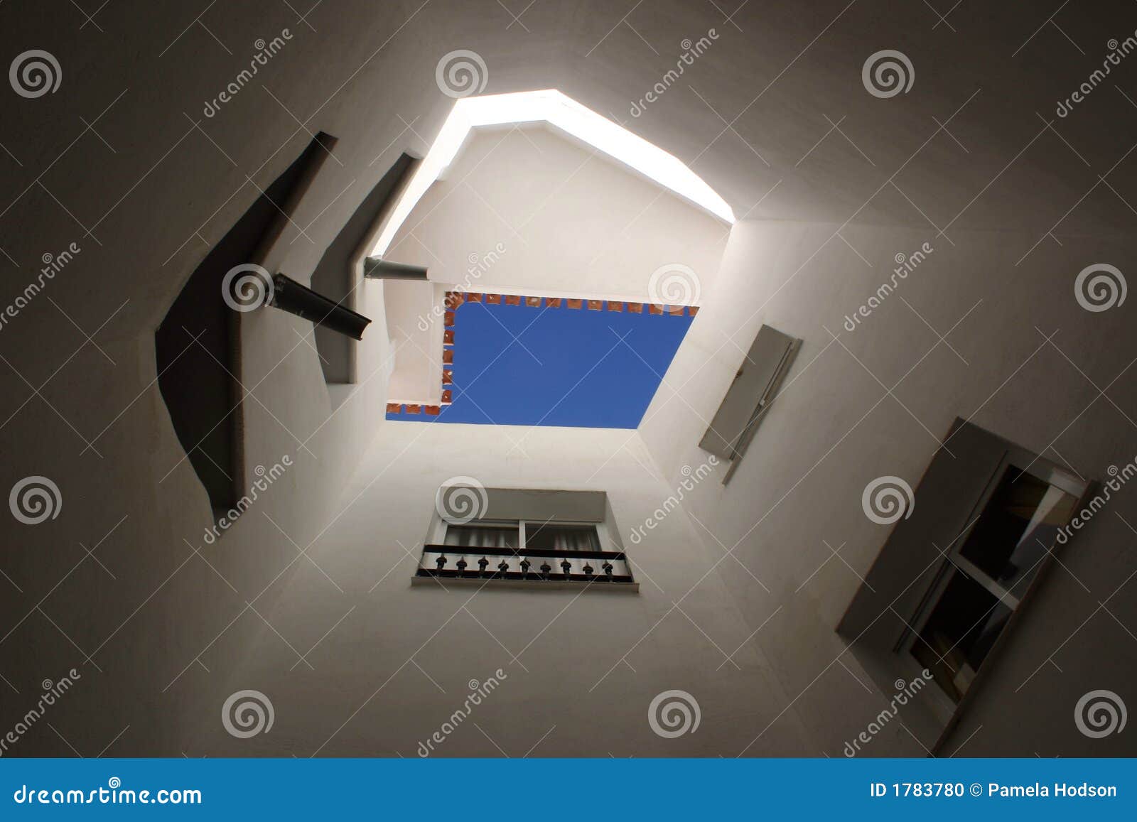 Looking Up the Inside of a Tower Stock Photo - Image of high ...