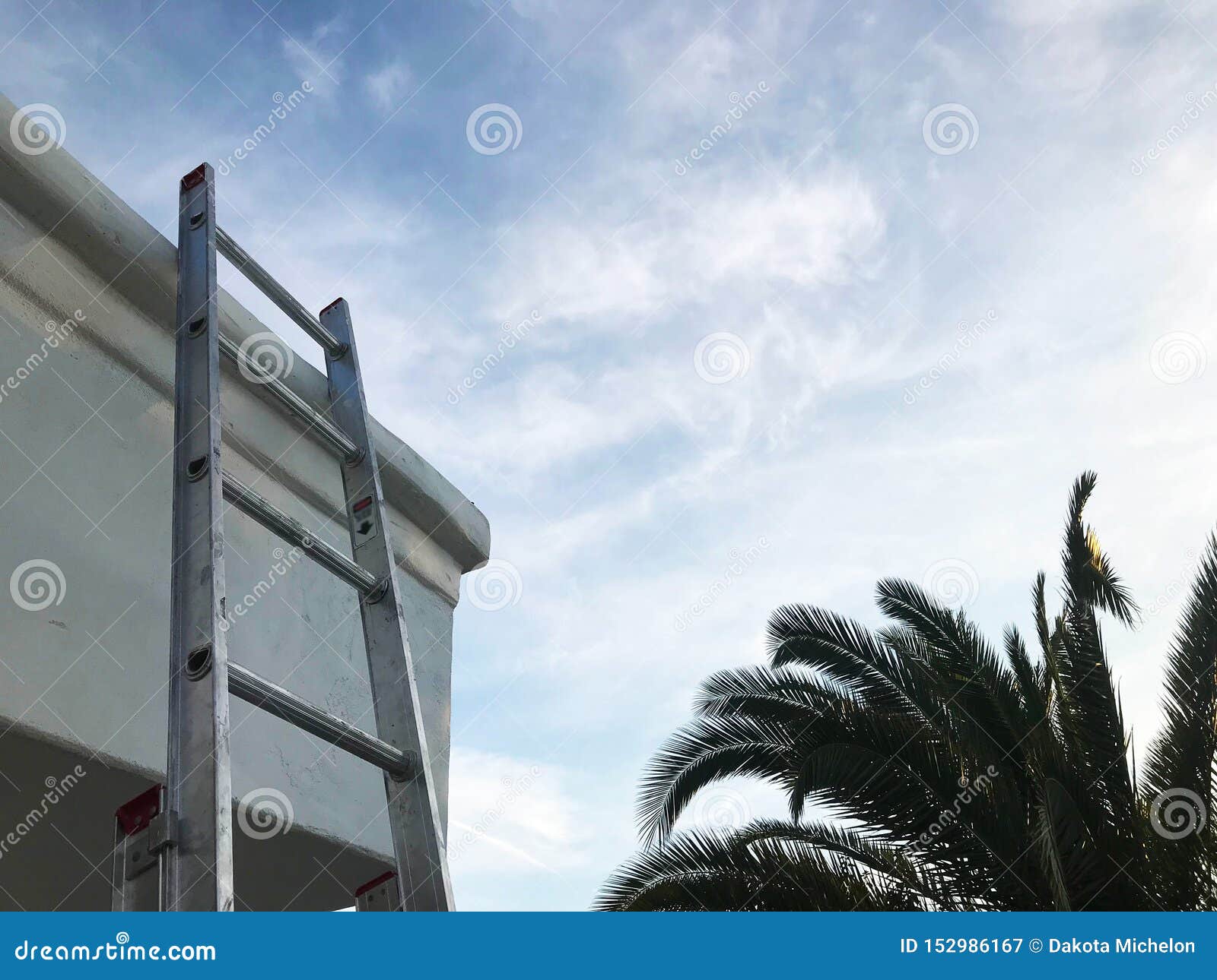 Looking Up a Ladder To the Sky Stock Image - Image of look, heights ...