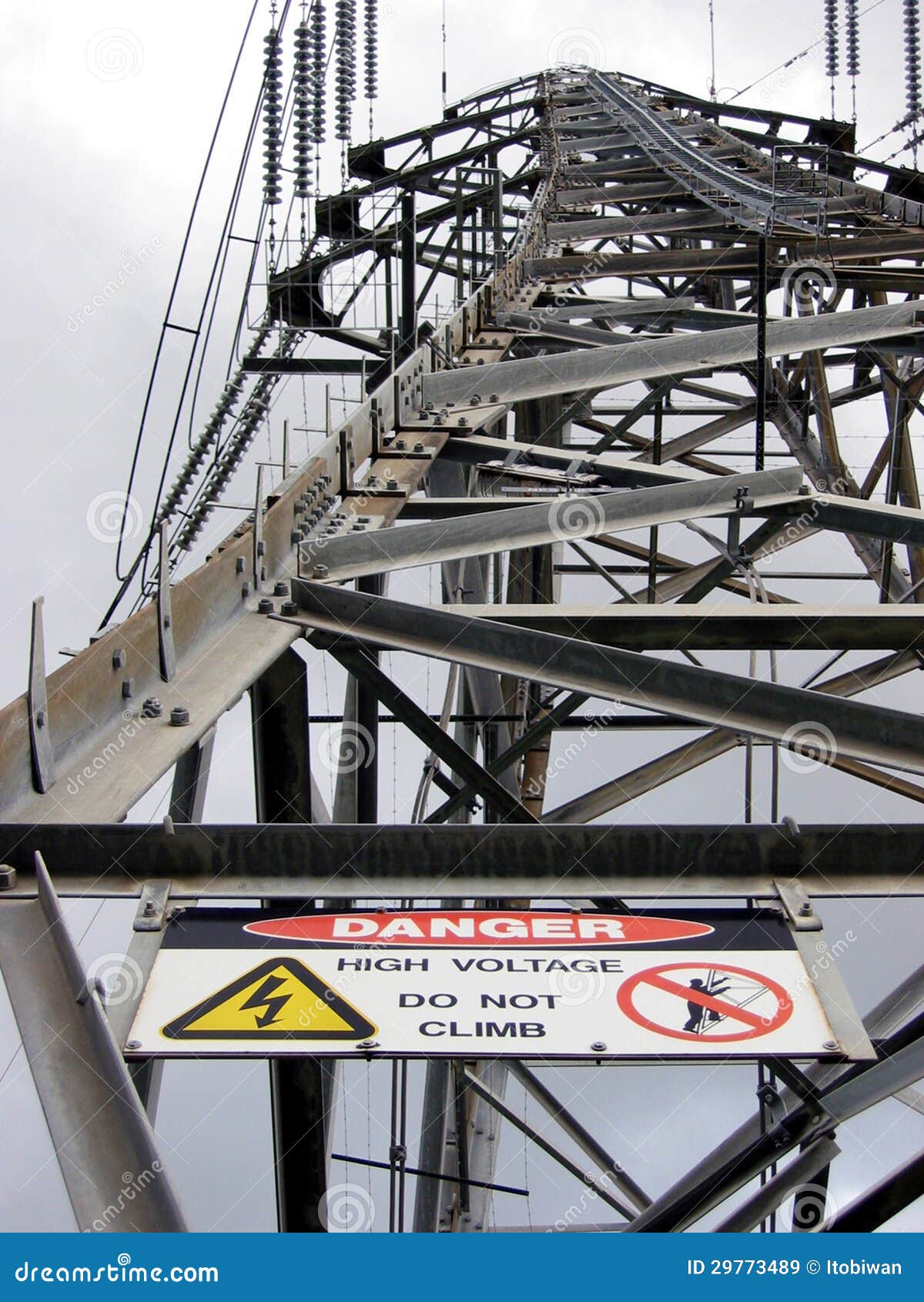 Power Pylon stock image. Image of ladder, perspective - 29773489