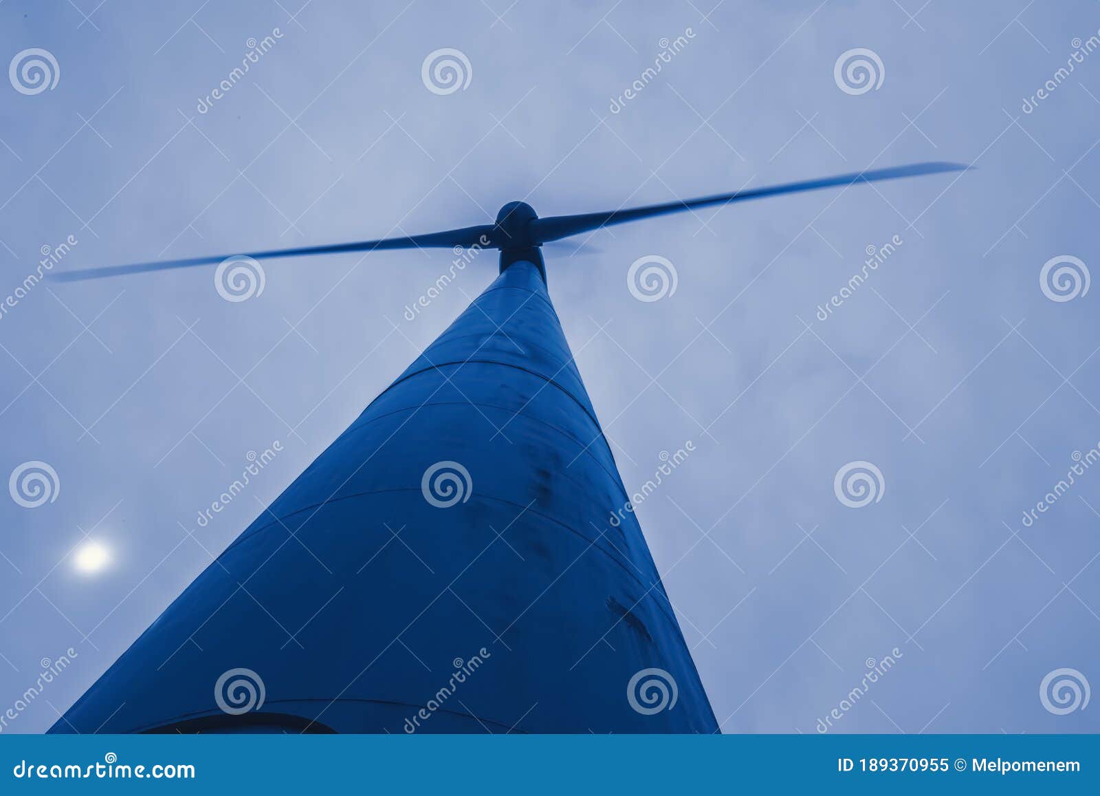 Looking Up at a Large Windmill Wind Turbine Stock Image - Image of ...