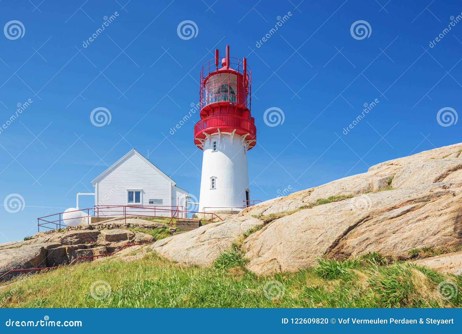 Looking Up at the Lindesnes Lighthouse Stock Photo - Image of nature ...