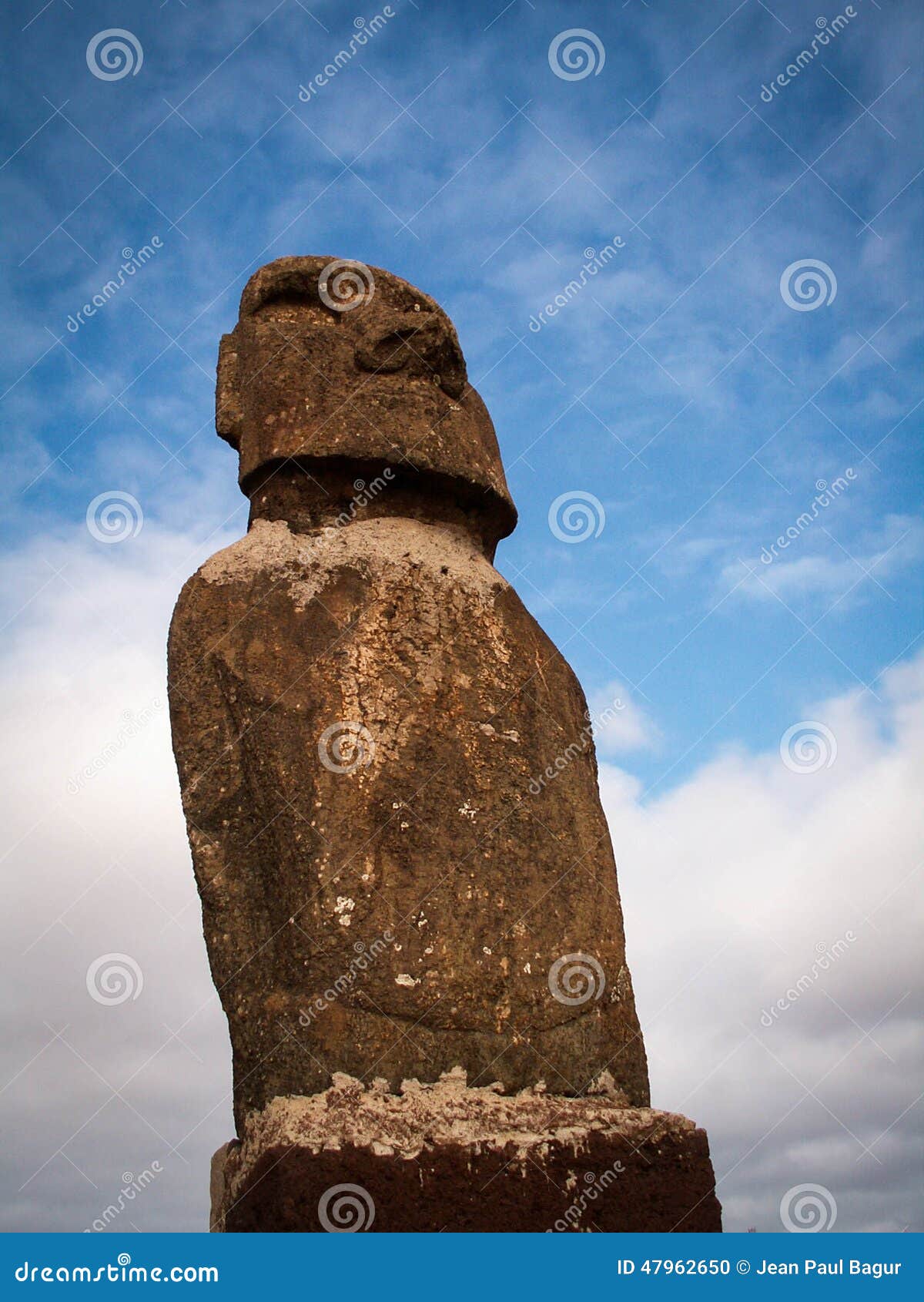 Looking Up at Moai stock photo. Image of landscape, moai - 47962650