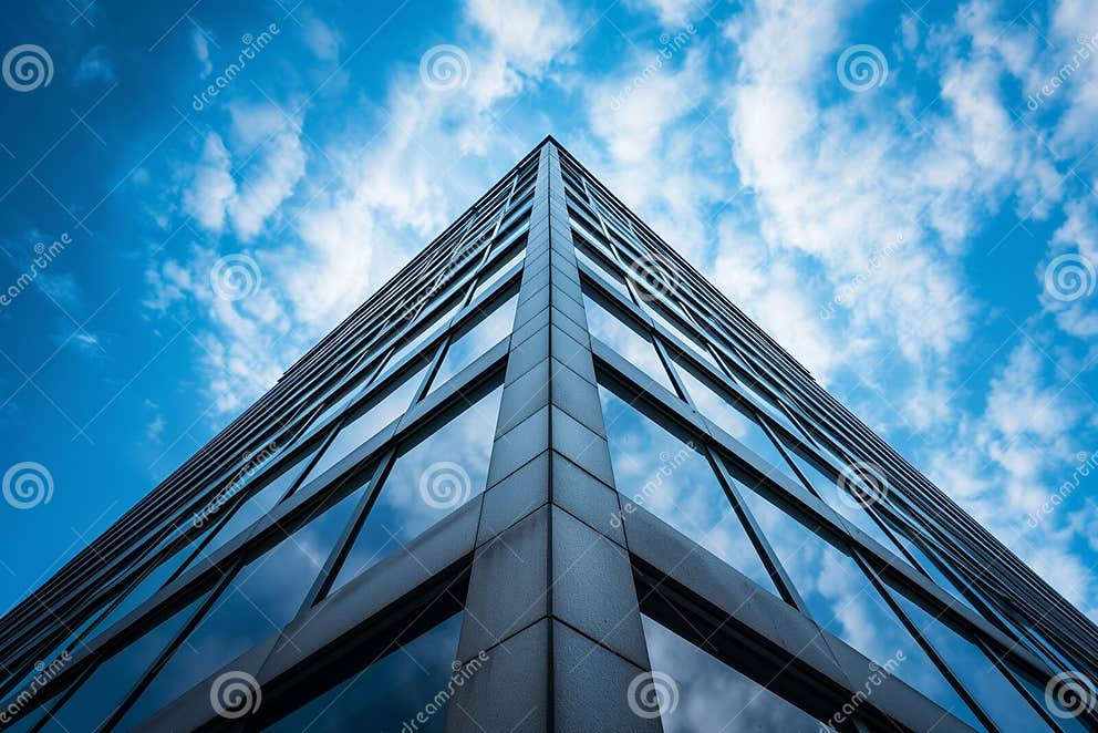 Looking Up at a Modern High-rise Residential Building Facade in ...