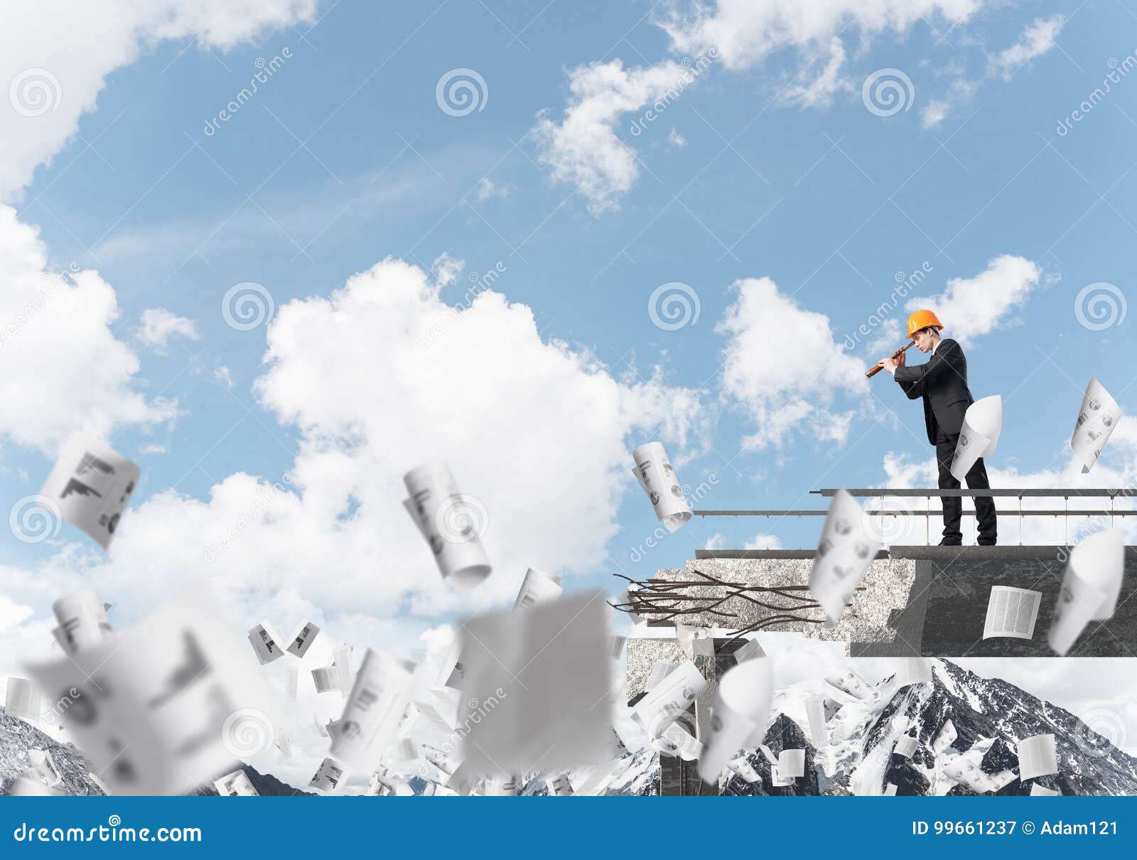 Looking Up for New Ways of Problems Solution. Stock Image - Image of ...