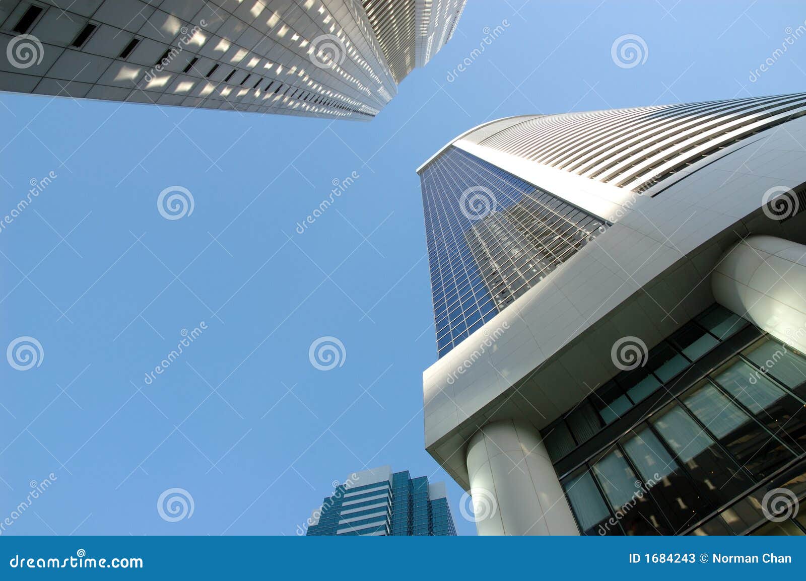 Looking Up at Office Buildings Stock Image - Image of cloud, building ...