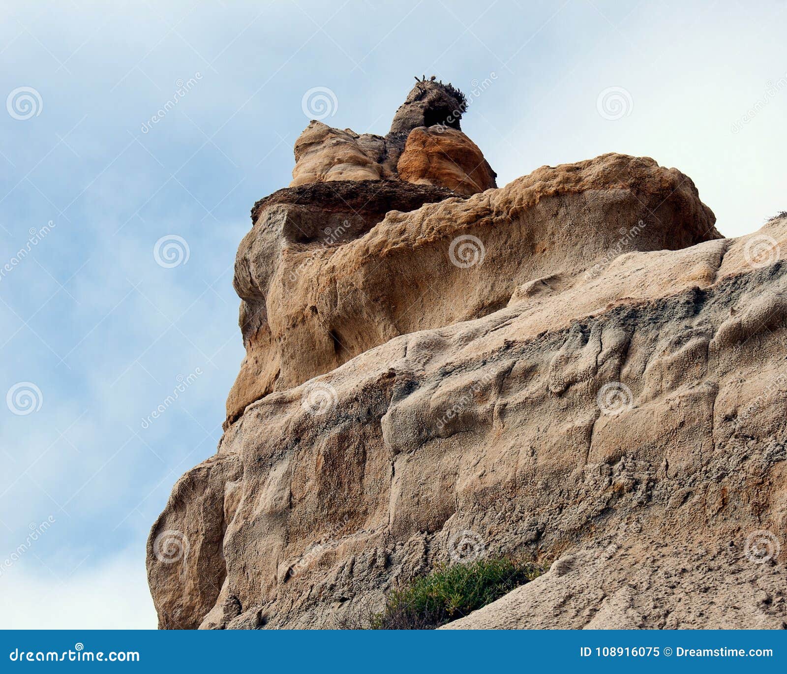 Looking Up at a Sandstone Tower Stock Image - Image of cliff, landscape ...