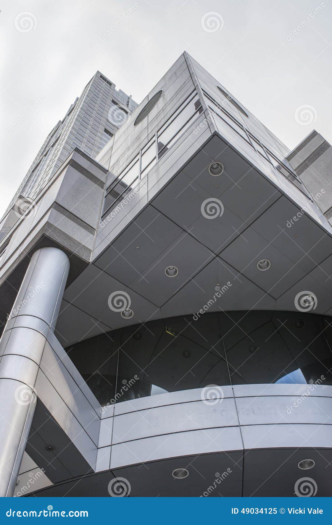 Looking Up at Sharp Angles on Building. Stock Image - Image of angles ...