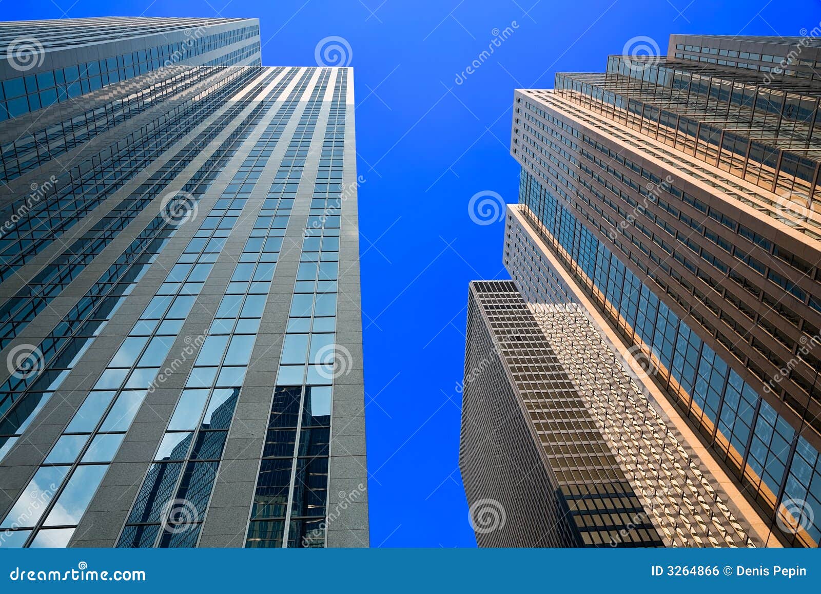 Looking Up at the Skyscrapers Stock Photo - Image of front ...