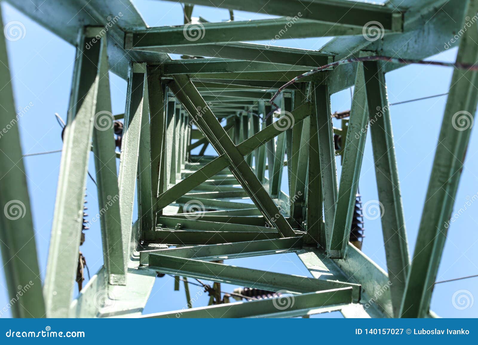 Looking Up Small Power Pylon Stock Image - Image of pylon, high: 140157027