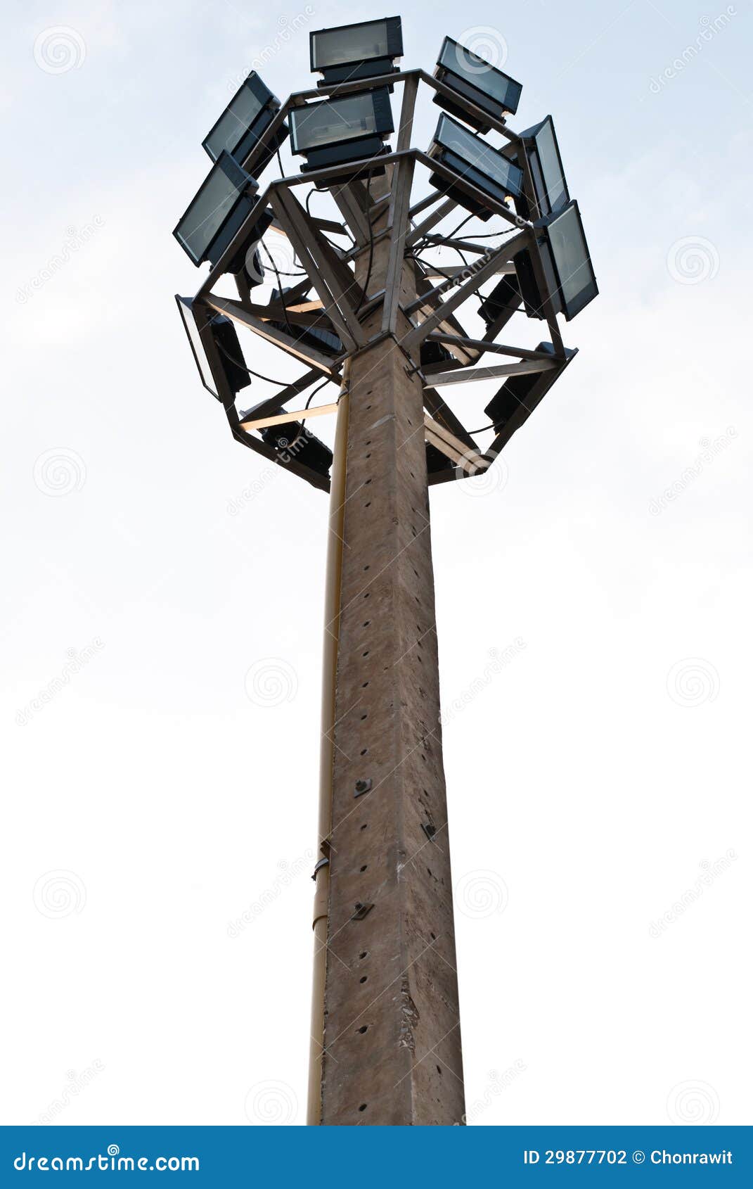 Looking up to spotlights stock photo. Image of column - 29877702