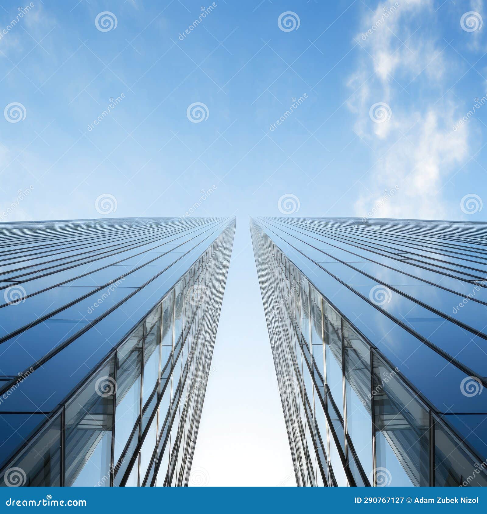 Looking Up View of a Tall Building Stock Illustration - Illustration of ...