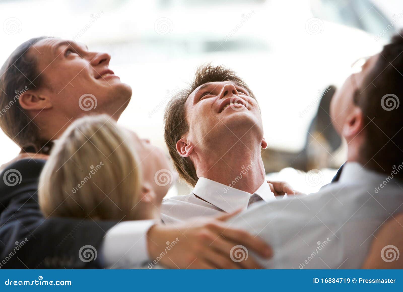 Looking upwards stock image. Image of employee, happy - 16884719