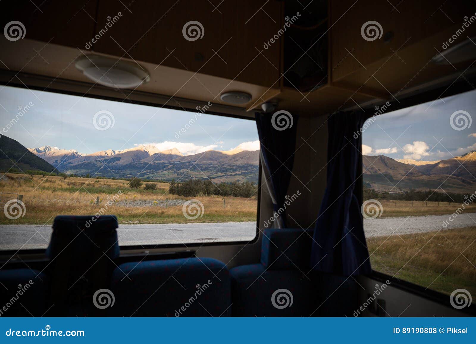 Looking through the Window of a Camper Van Stock Photo - Image of drive ...