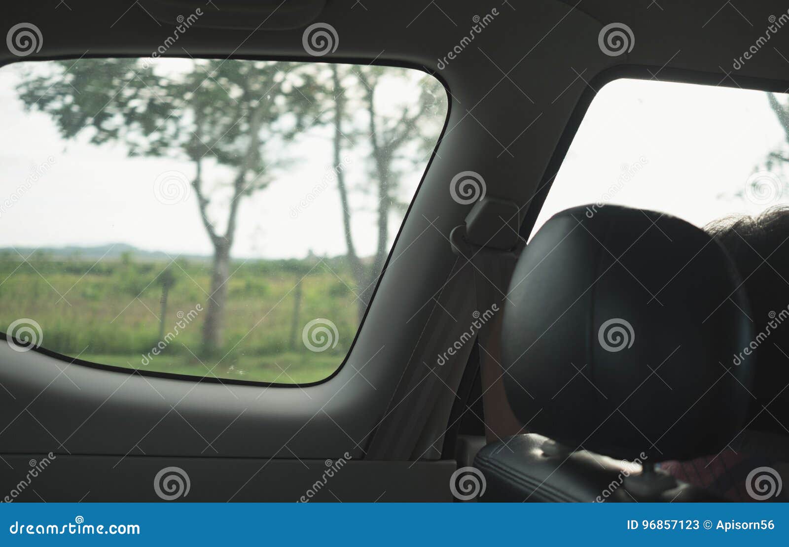 Looking through Window from Car Interior. Travel on Weekend Stock Image ...