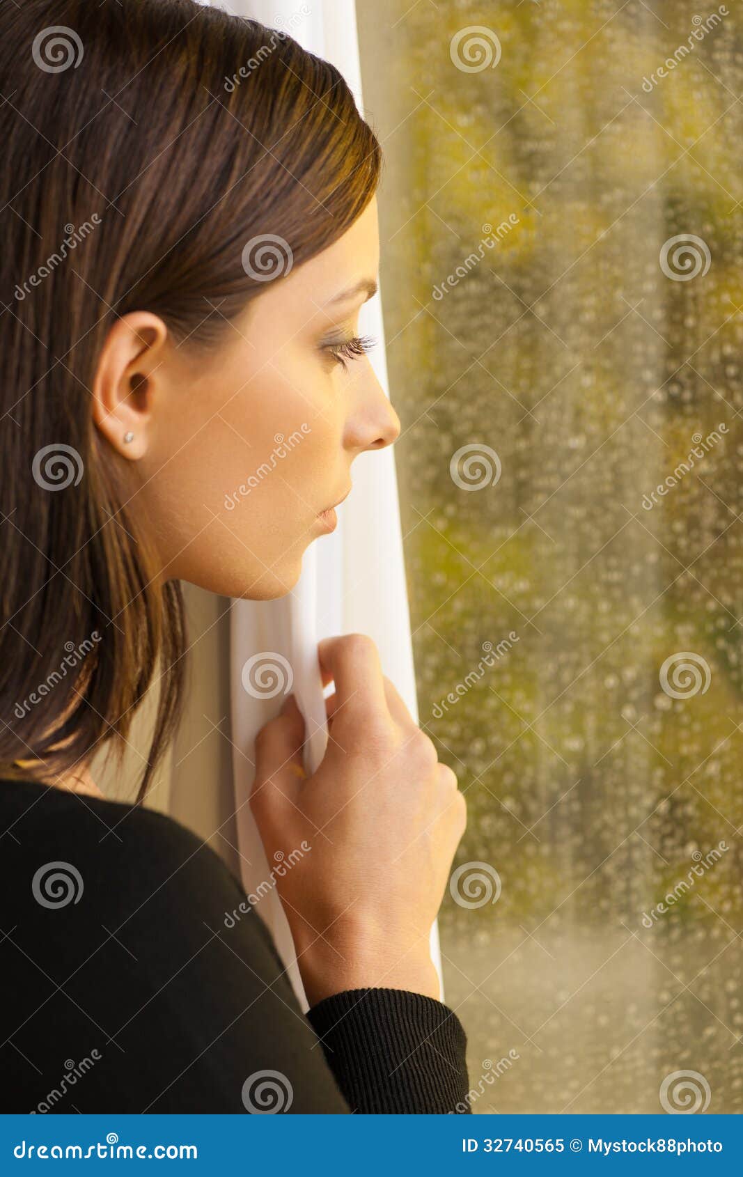 Looking through the Window. Stock Image - Image of raining, loss: 32740565