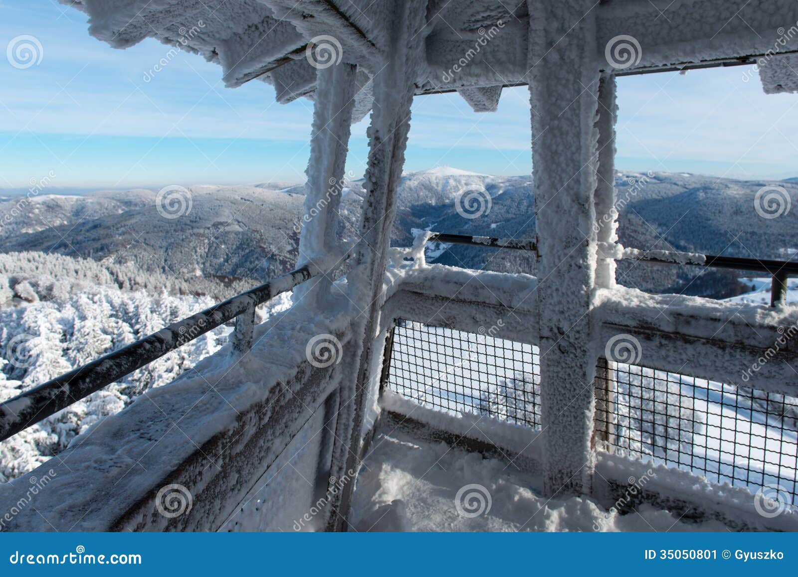 Lookout Tower Covered by Snow Stock Image - Image of frozen, germany ...