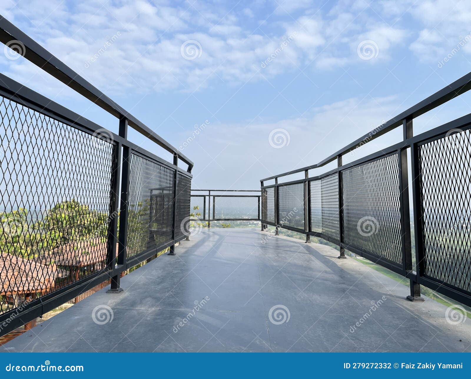 Lookout Tower on the Hill with Landscape View on the Background Stock ...