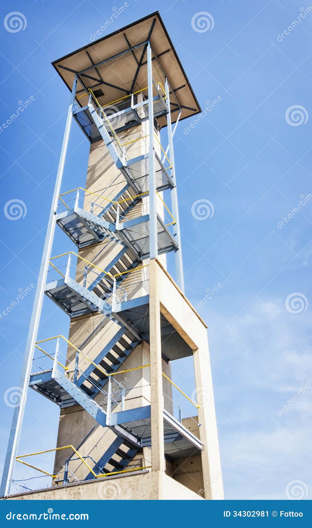 Lookout tower stock image. Image of exterior, spiral - 34302981