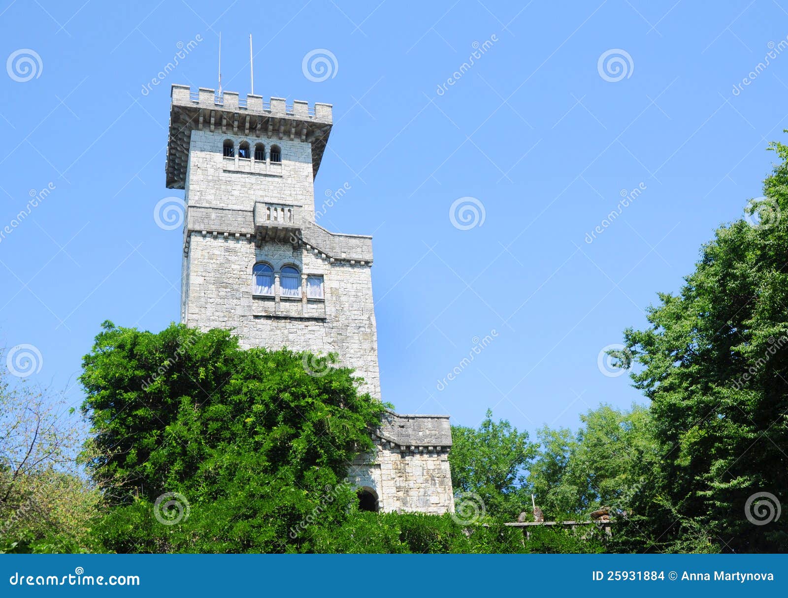 Lookout Tower in the Roman Style Stock Photo - Image of caucasus ...