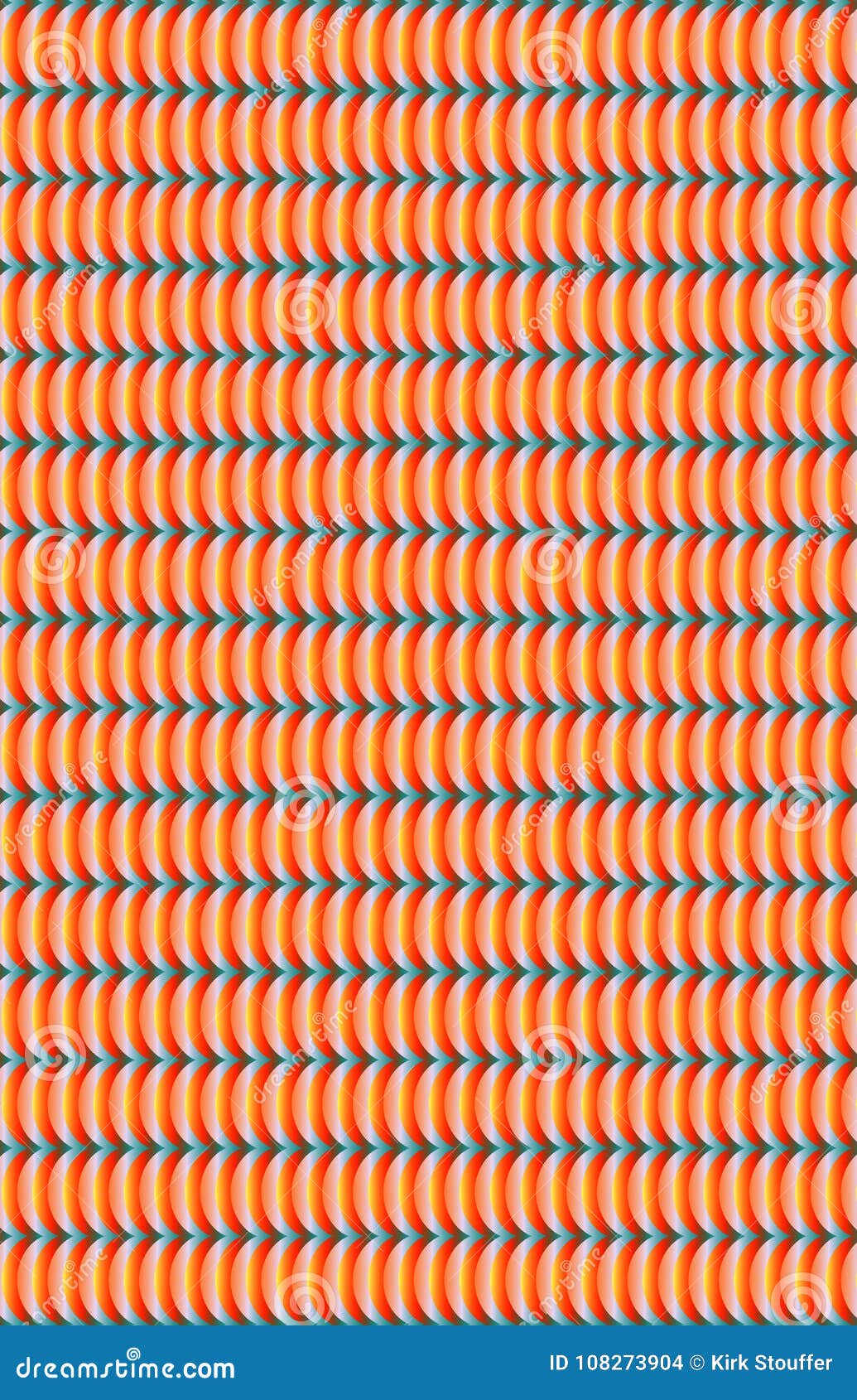 Bright Orange and White Pattern with Curvy Lines. Stock Illustration ...