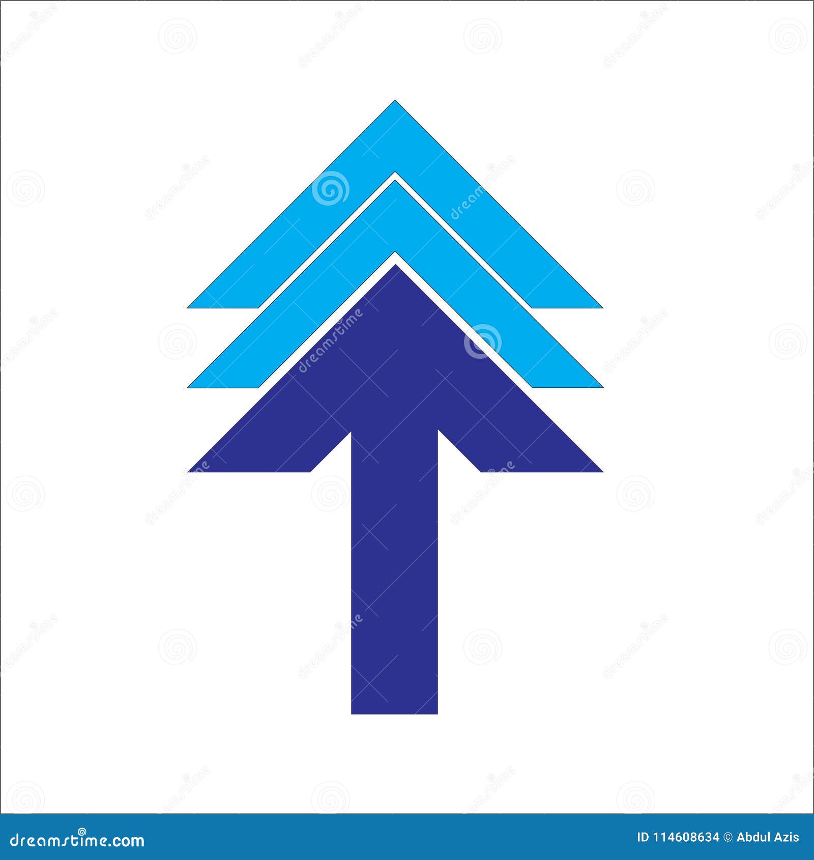 Blue Up Arrow Icon
