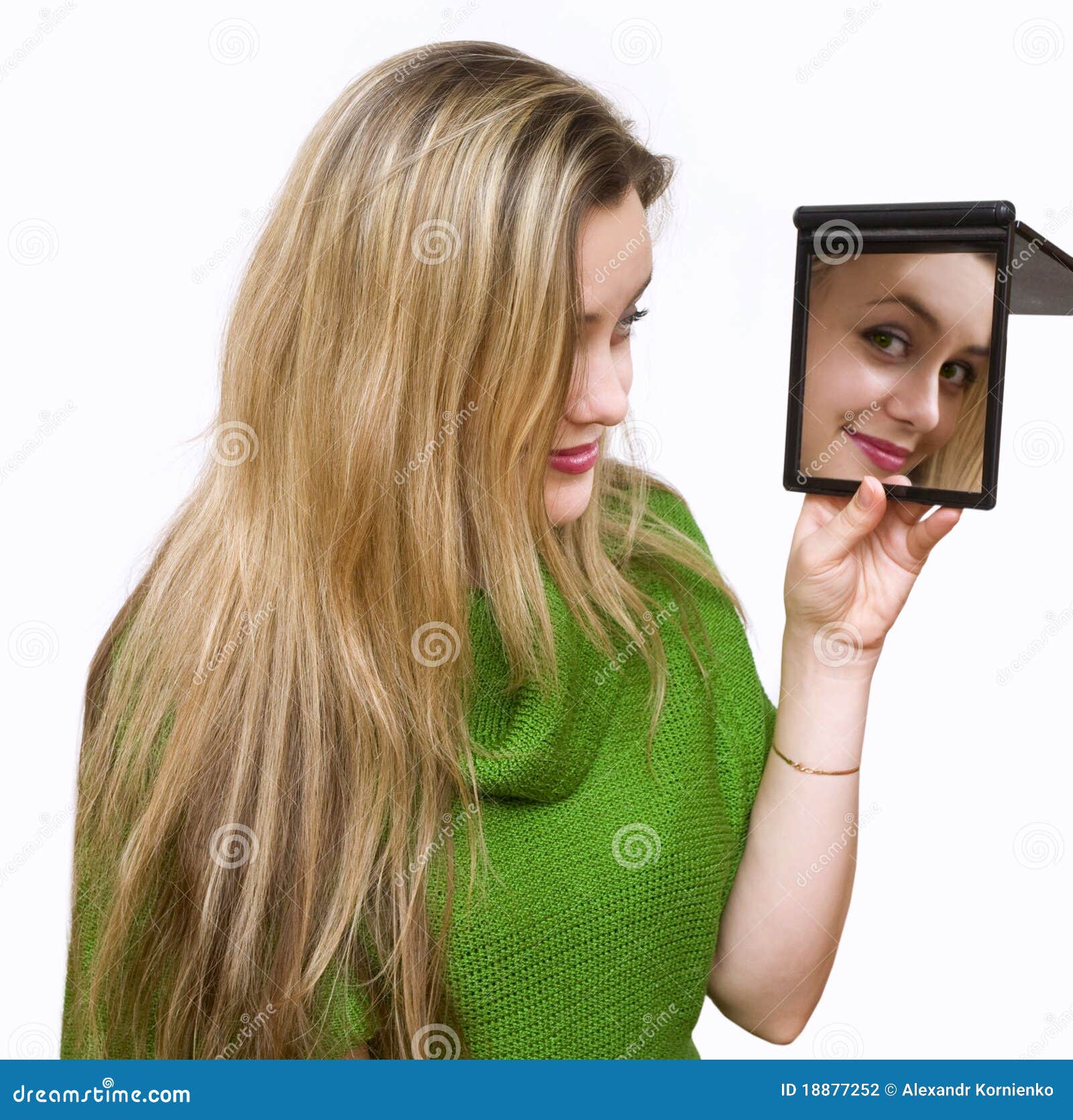 Looks in a mirror stock photo. Image of delightful, fashion - 18877252